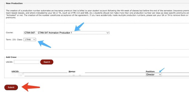 Production Number – John C. Hench Division of Animation + Digital Arts