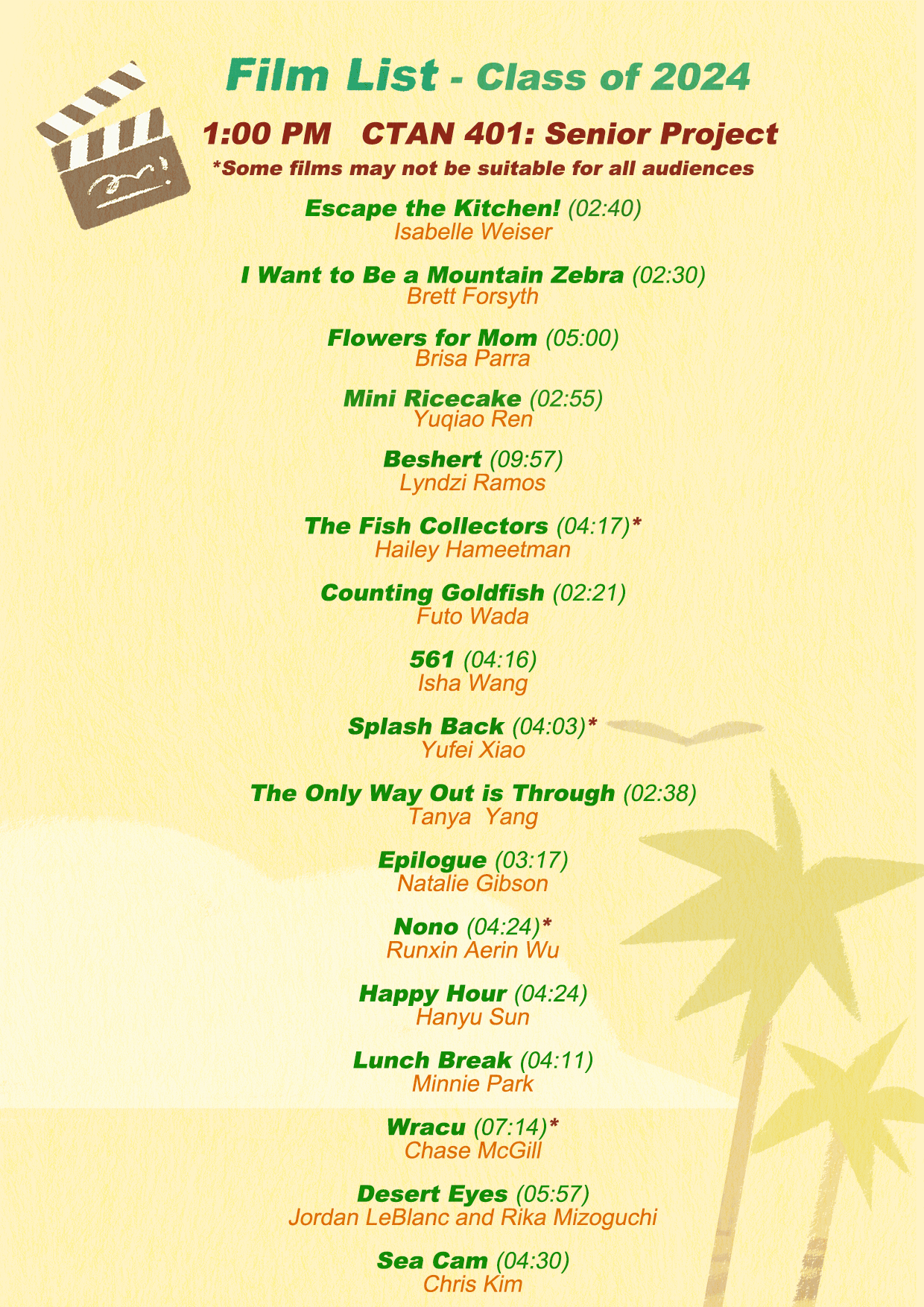 Grad Showcase Program – John C. Hench Division of Animation + Digital Arts